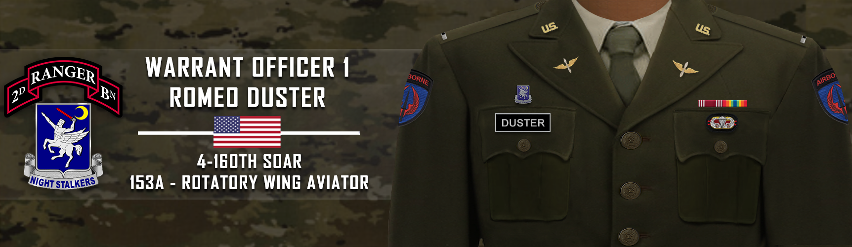 CW2 R. Duster - 2nd Battalion 75th Ranger Regiment